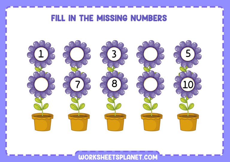Printabble Missing Numbers Worksheets for Kids | SUPER PACK