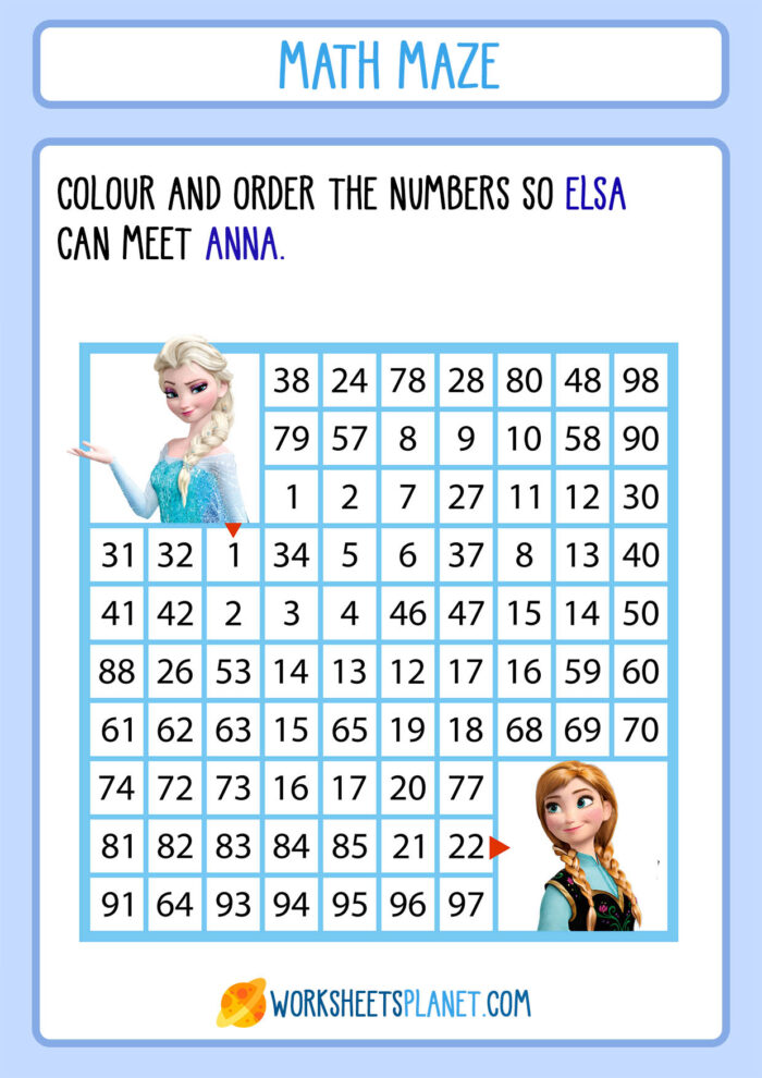 Printable Math Maze Games for Kids | Worksheets Planet