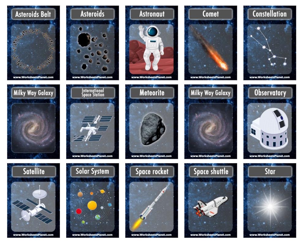 Space Vocabulary Flashcards