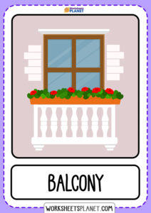 Parts of The House Vocabulary Flashcards