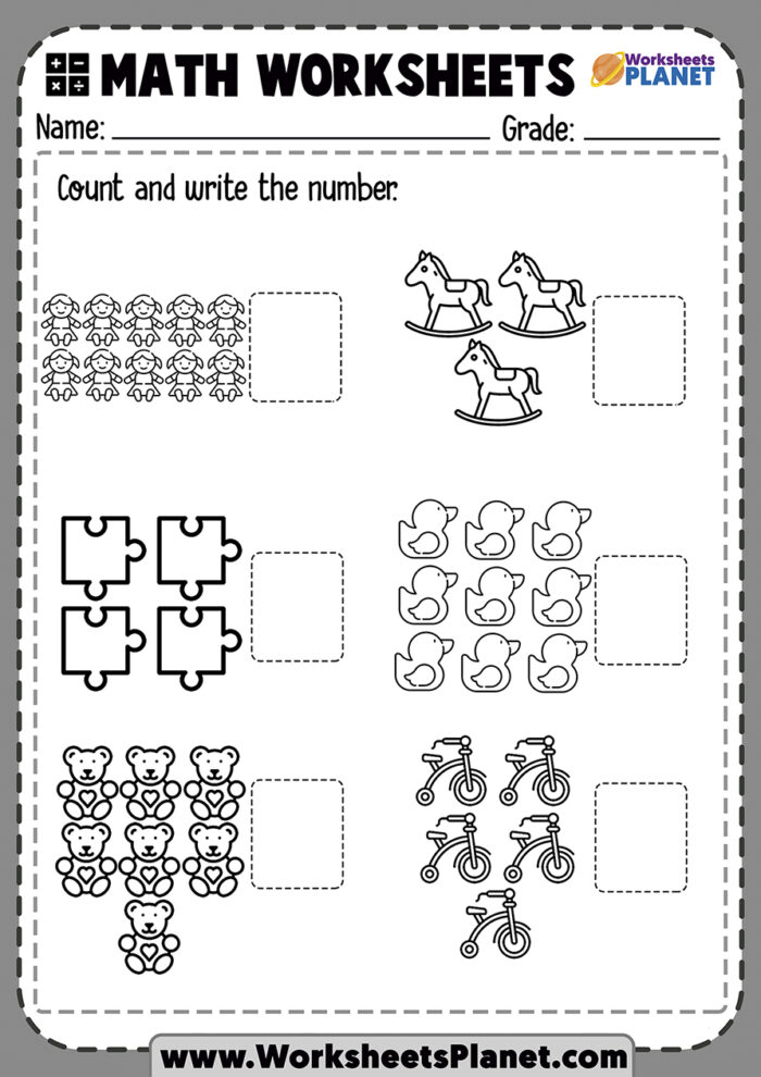 Counting Worksheets for Kindergarten | Counting Math