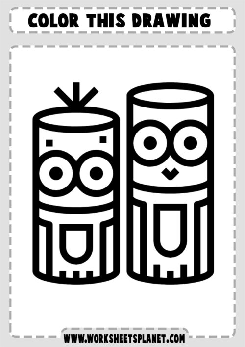 Easy Coloring Pages for Kids | Easy Drawings for Kindergarteners