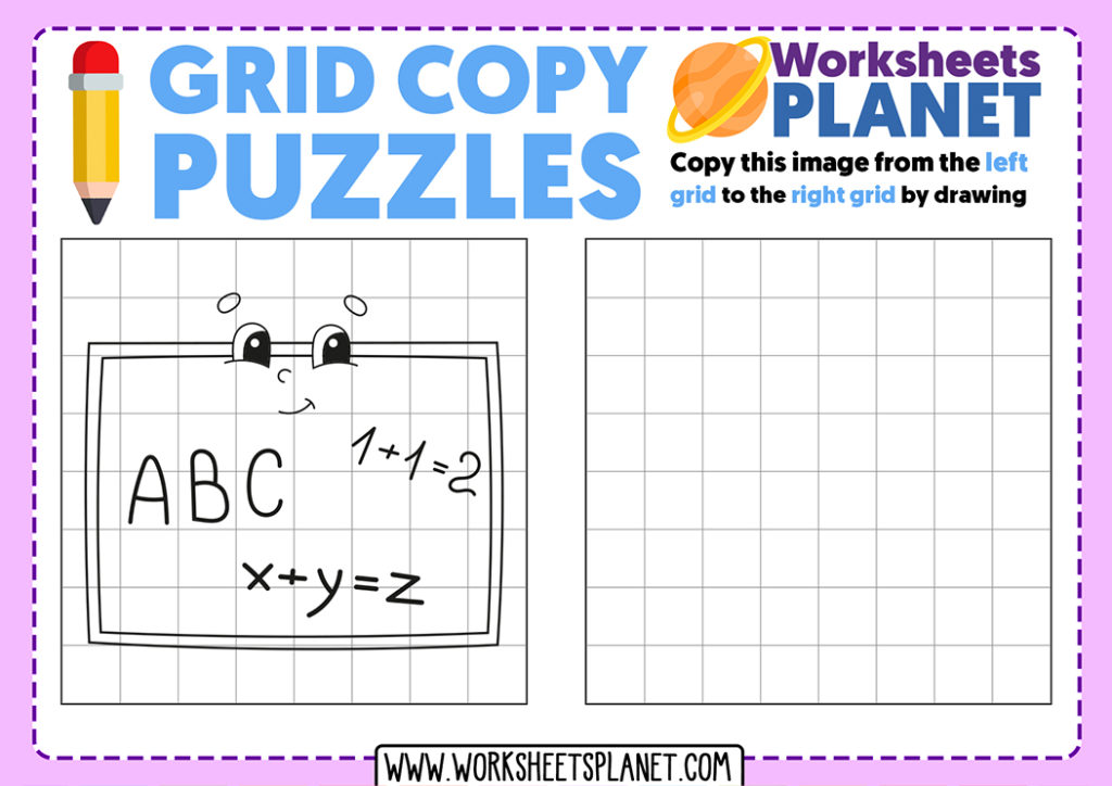 Copy the Picture Worksheets | Drawing on the Grid