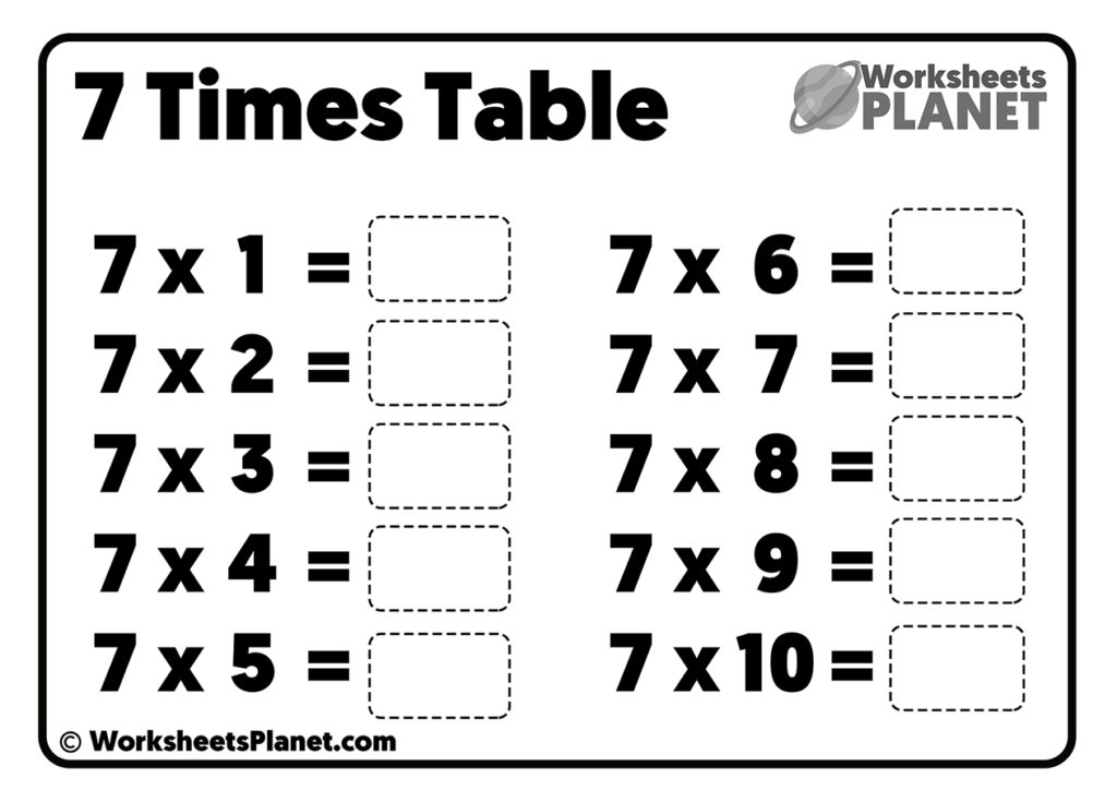 Times Tables Practice Worksheets | Ready To Print