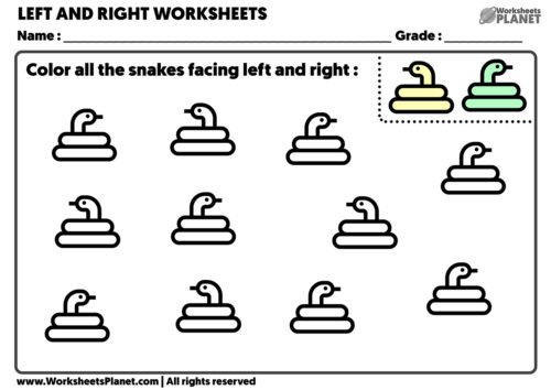 LEFT and RIGHT Worksheets for Kindergarten | Ready to Print