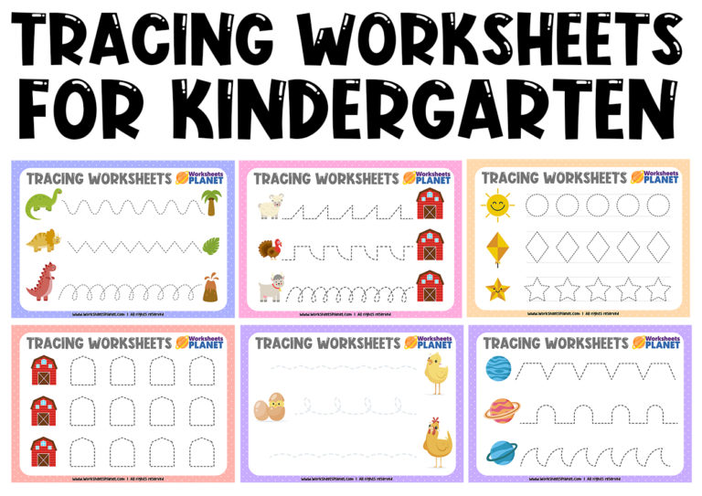 Tracing Activities for Kindergarten | Ready To Print