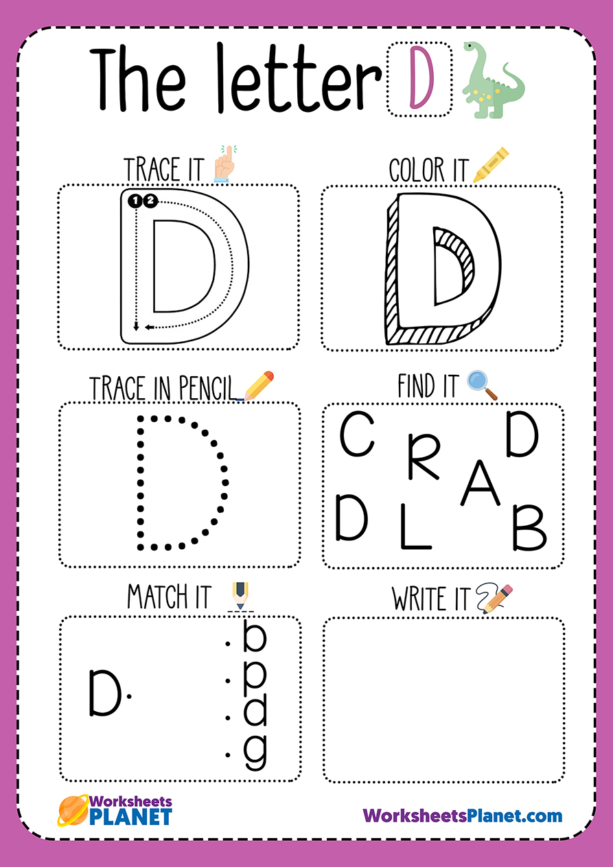 Letter D Worksheet Letter D Worksheet