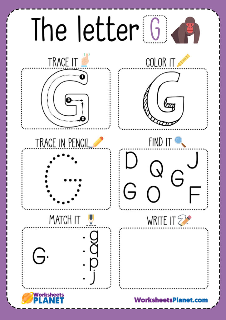 Letter G Worksheet Letter G Worksheet