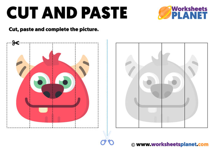Cut and Paste Printable Worksheets for Kids | Ready to Print