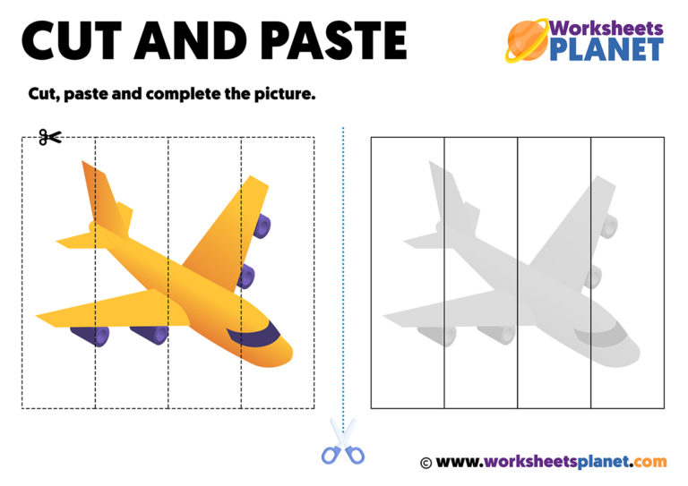 Cut and Paste Printable Worksheets for Kids | Ready to Print