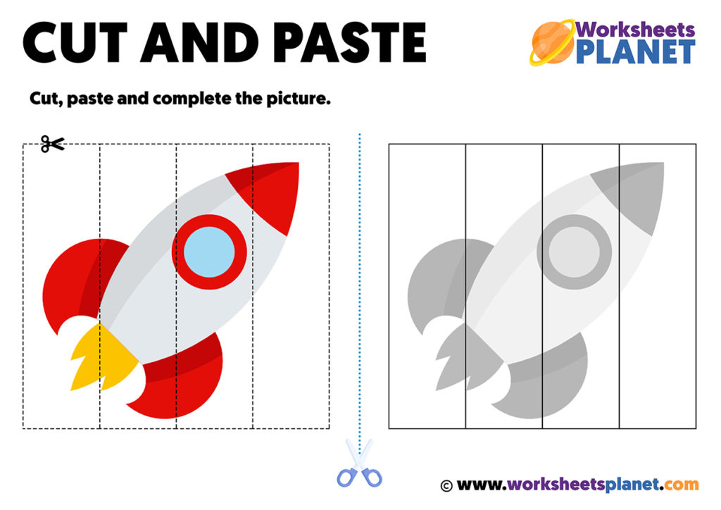 Cut and Paste Printable Worksheets for Kids | Ready to Print