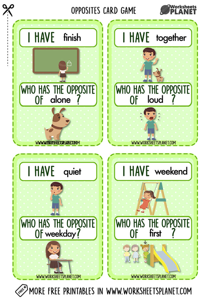 ESL Teachers Opposite Words Game