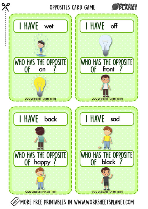 Opposite words | I have who has game | ESL Teachers