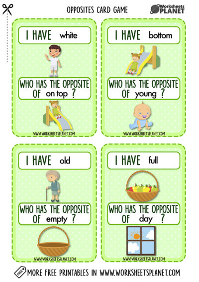 Opposite words | I have who has game | ESL Teachers
