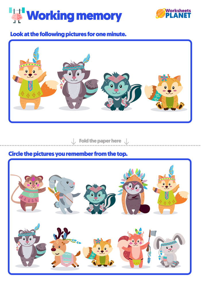 Memory Skills Activities for Kids | Memory Skills Exercises Worksheets