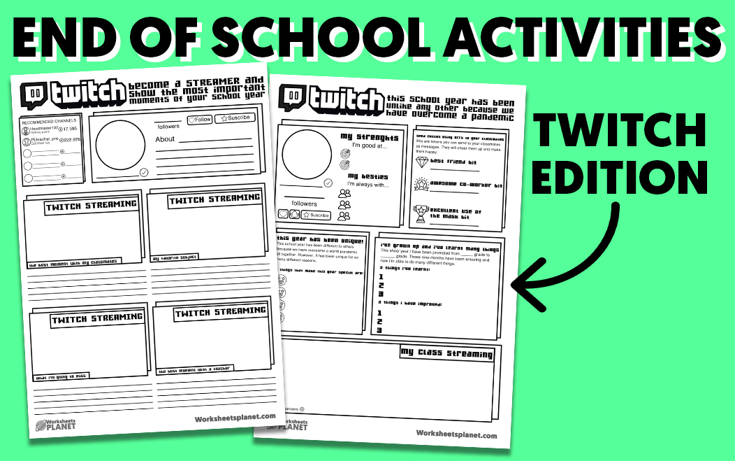 End of the School Year Activity | End of the Year Worksheet