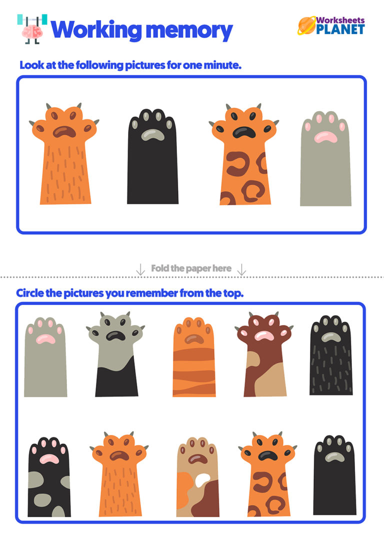 Memory Skills Activities for Kids | Memory Skills Exercises Worksheets