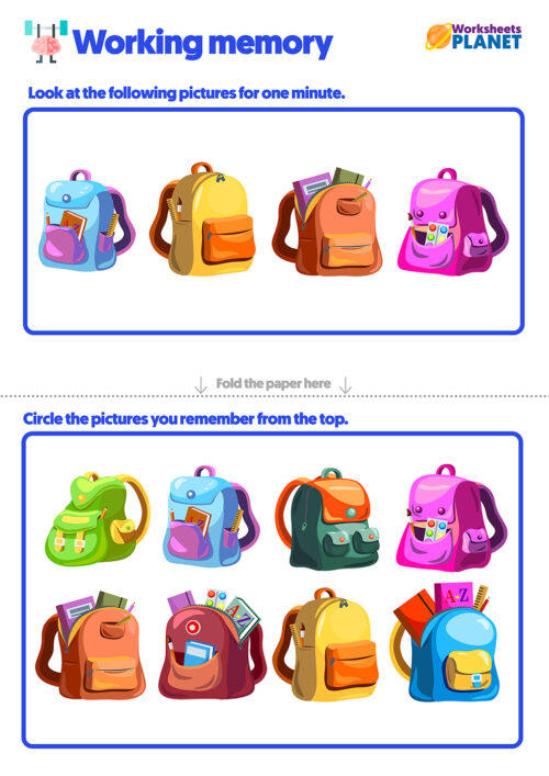 Memory Skills Activities for Kids | Memory Skills Exercises Worksheets