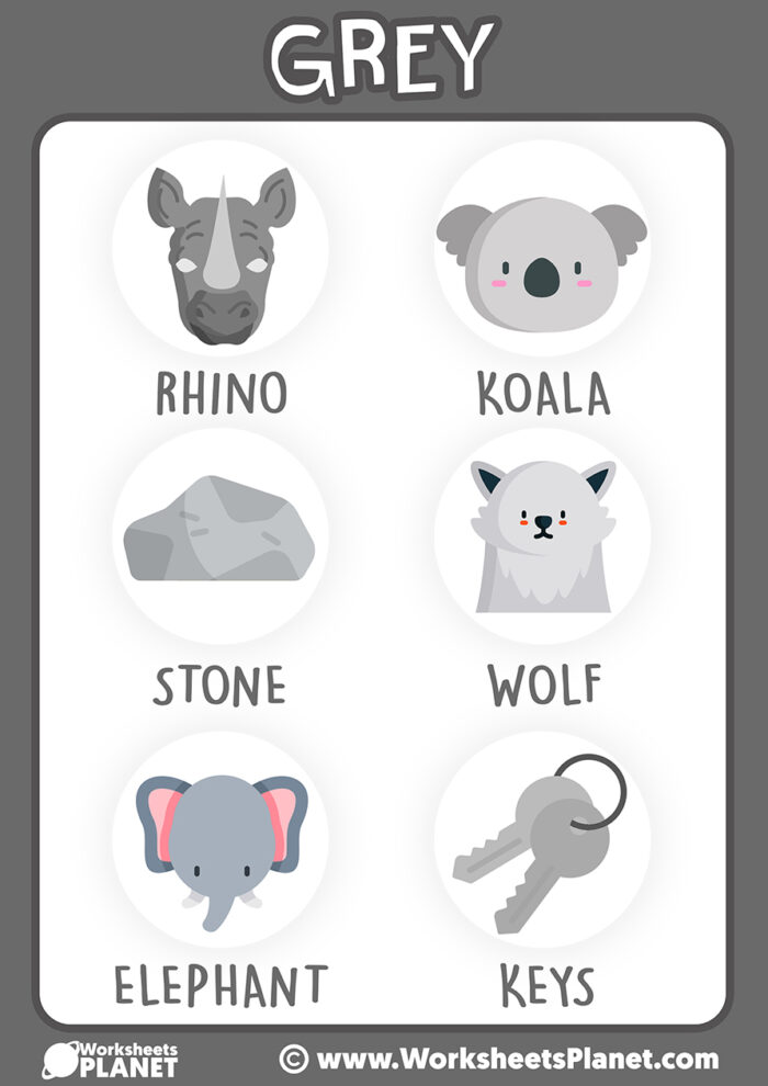 Learning Colors Flashcards - Worksheets Planet