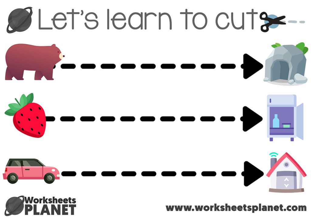 Cutting skills activities | Activities with Scissors for Preschool Children