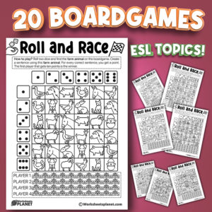ESL Boardgame Bundle | English Vocabulary Games for Kids