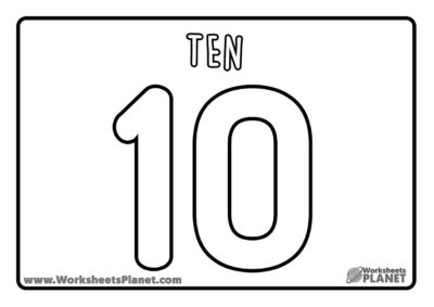 Numbers for Coloring Worksheets for Kids