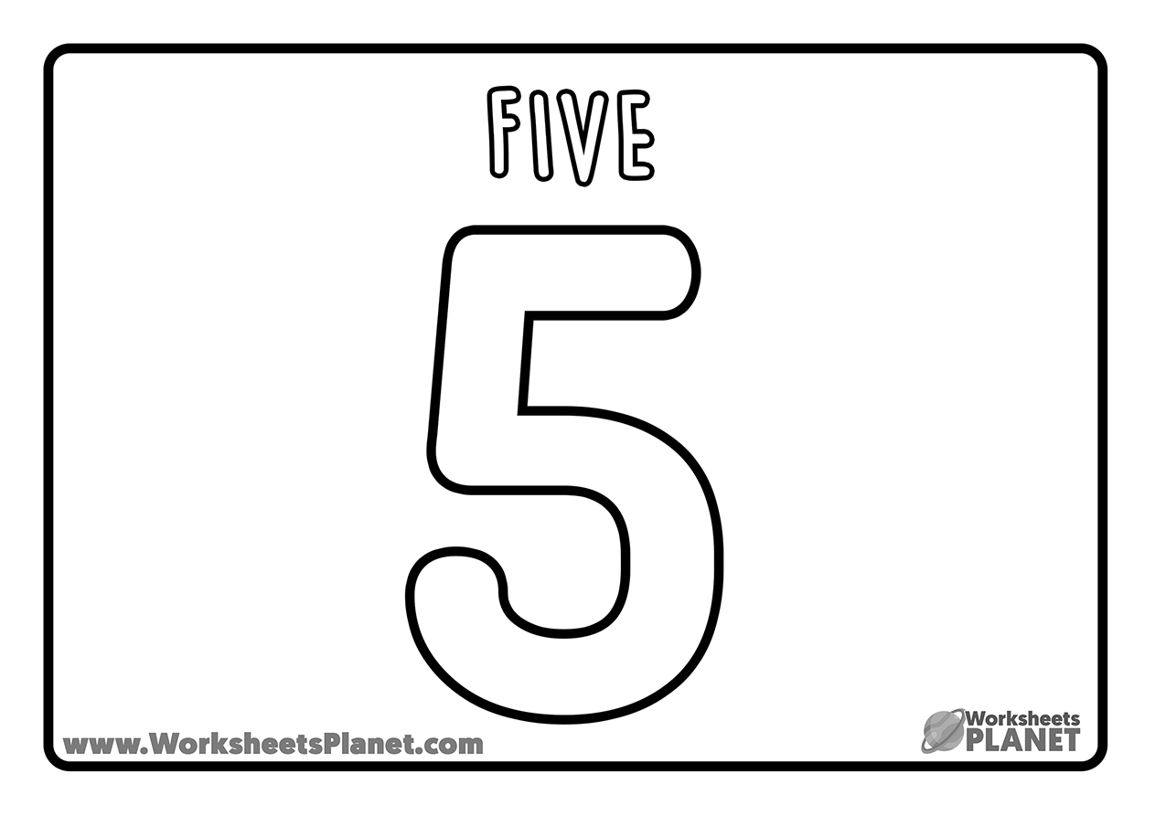 Number 5 Coloring Worksheet