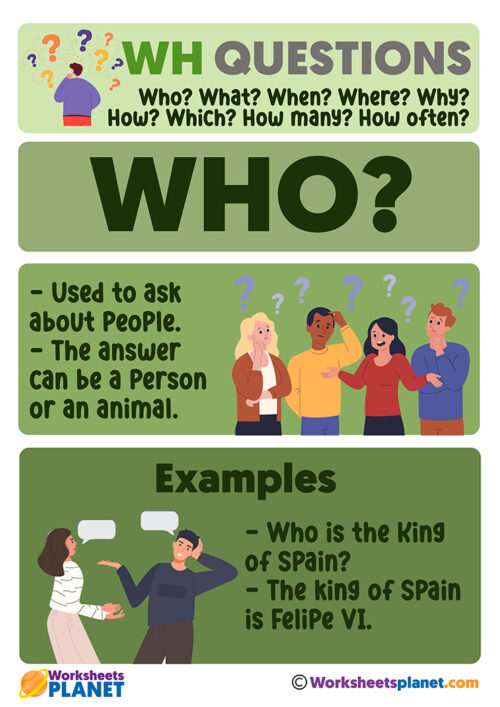 Question Words | WH Questions | ESL Teachers Resources
