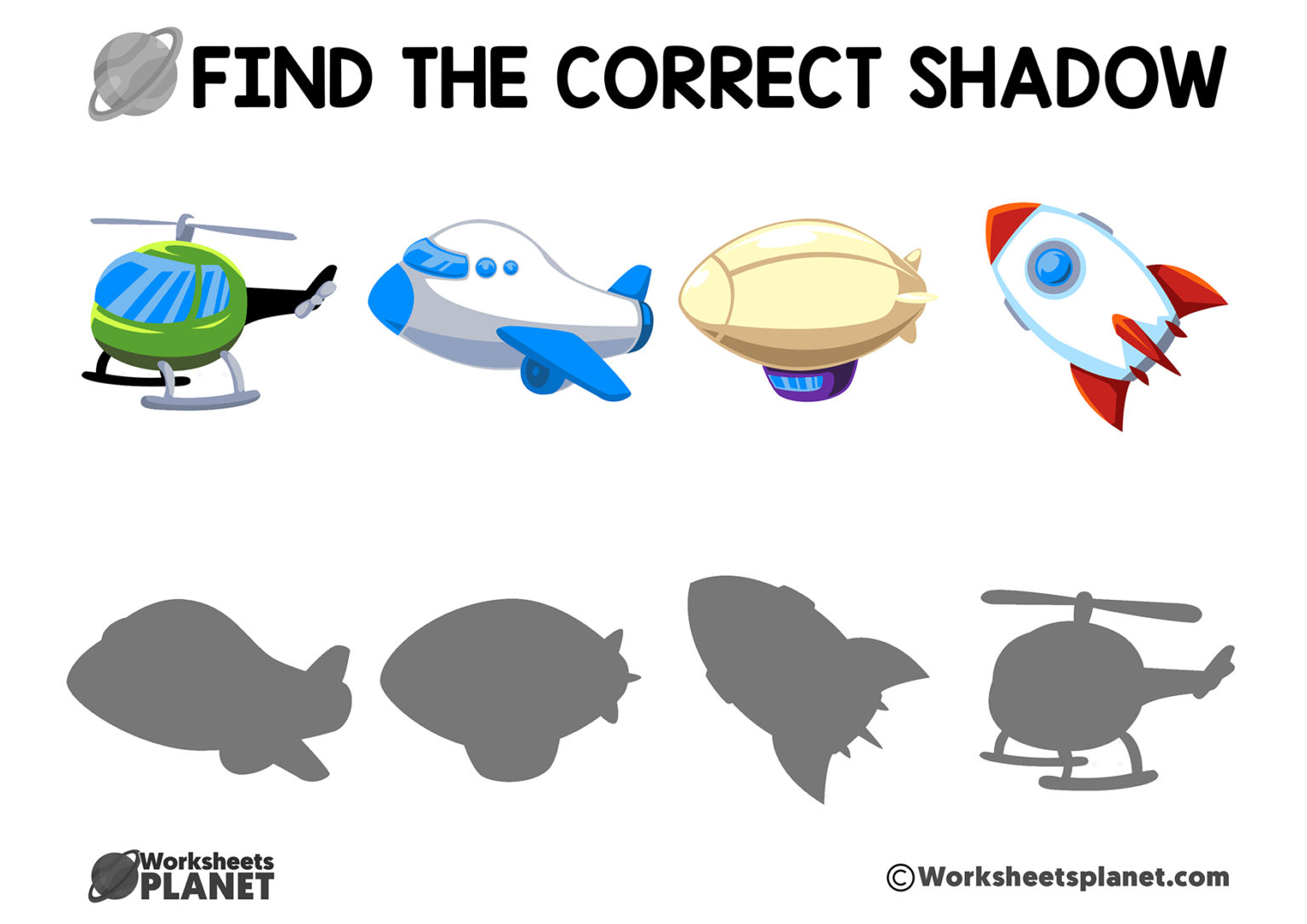 Find the Correct Shadow Activities for Kids