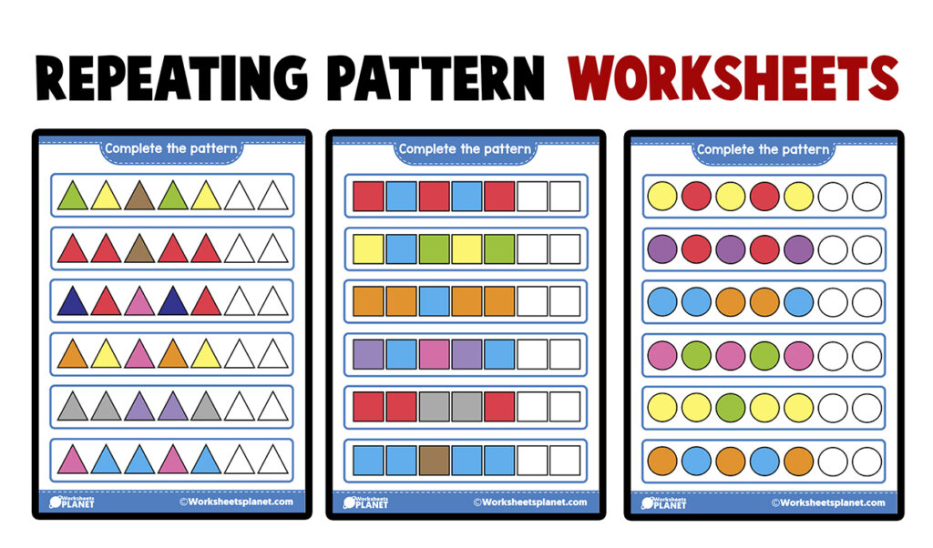 Repeating Pattern Worksheets | Free PRINTABLE Pdf
