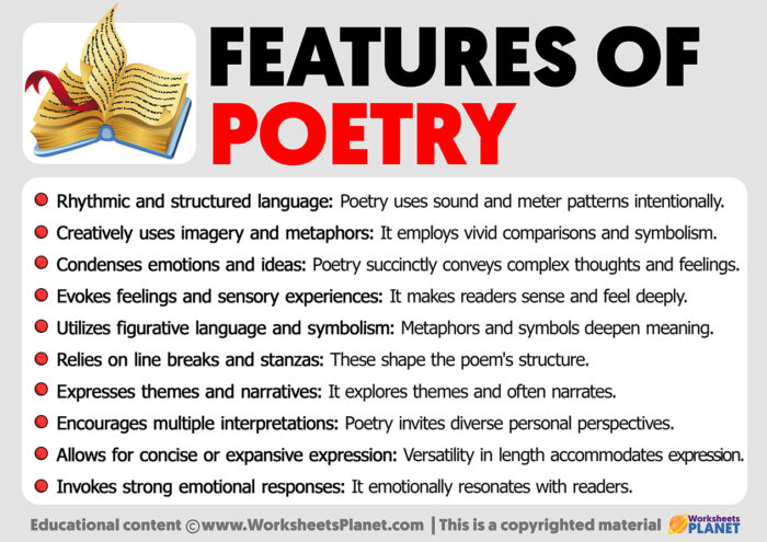 Features of Poetry | Characteristics of Poetry