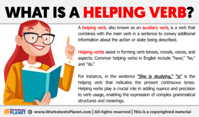 What is a Helping Verb | Definition of Helping Verb