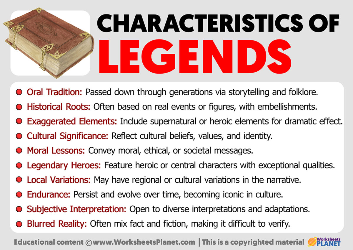 Characteristics of Legends