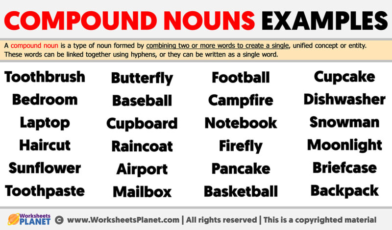 Compund Nouns Examples