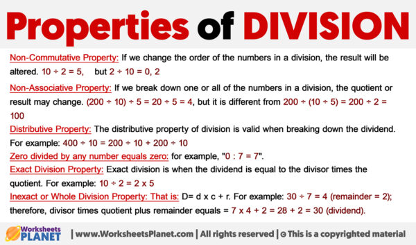 Properties of Division