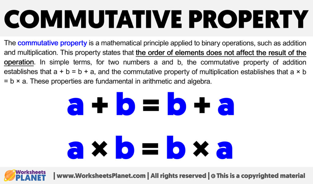The Commutative Property