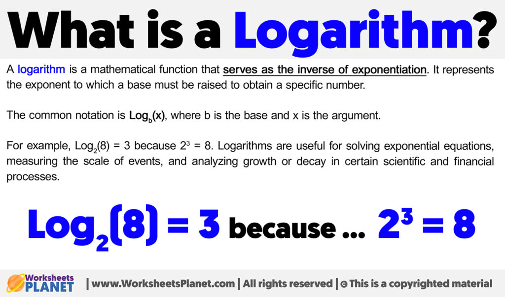 What Is A Logarithm Definition Of Logarithm