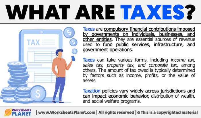What are Taxes | Definition of Taxes