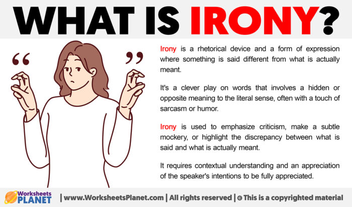 What is Irony | Definition of Irony