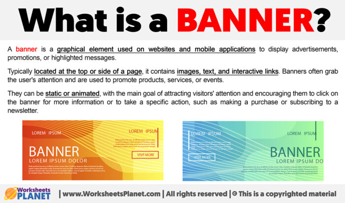 What is a Banner | Definition of Banner