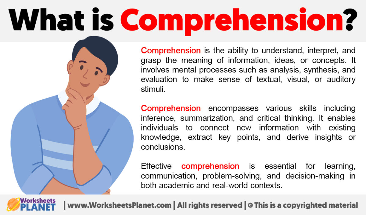 What Is Comprehension Definition Of Comprehension