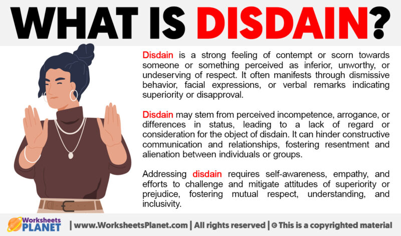 What is Disdain | Definition of Disdain