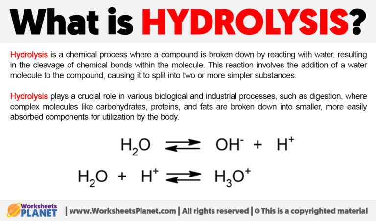 What is Hydrolysis | Definition of Hydrolysis