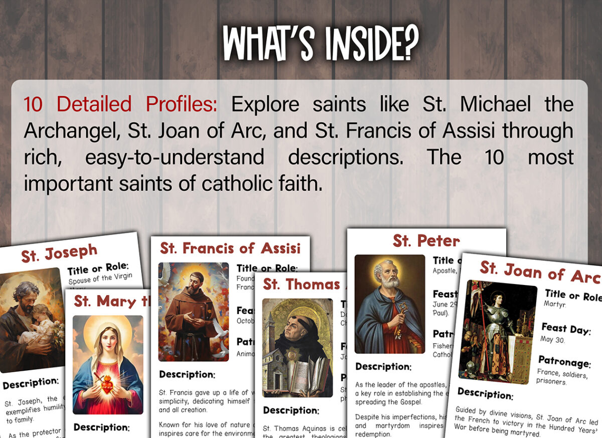 Catholic Saints for Kids | Posters + Flashcards