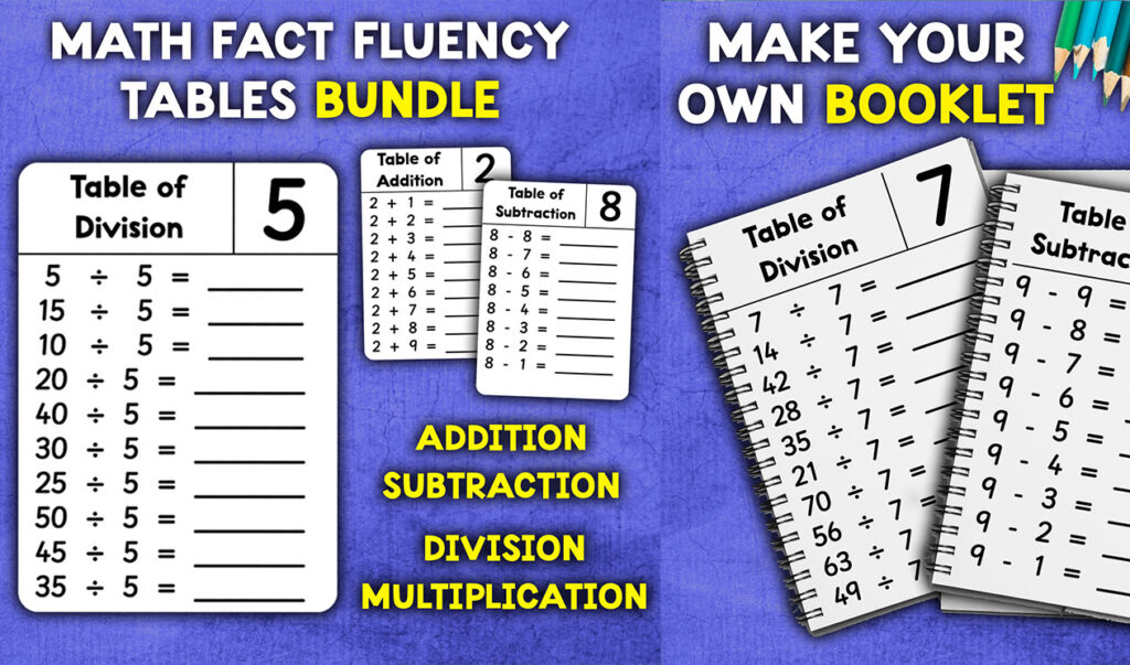 Math Fact Fluency Practite for Kids - Worksheets Planet