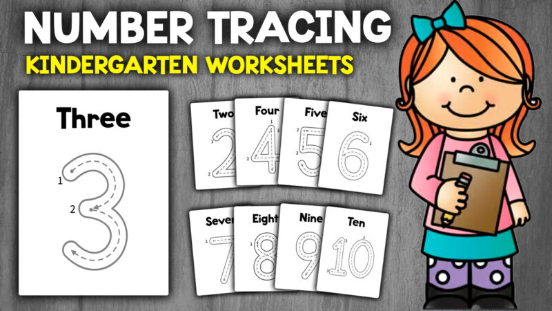 Preschool Numbers Tracing Worksheet | From 0 to 10