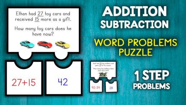 One Step Addition and Subtraction Word Problems