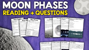 Phases of the Moon Reading Comprehension Passage + Questions ...