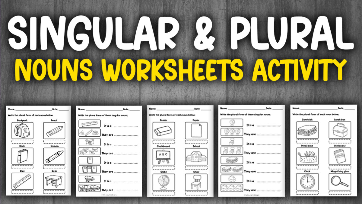 Singular and Plural Nouns Worksheets | 1st & 2nd Grade Activity
