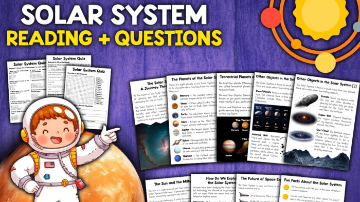 Solar System Reading Comprehension Passage + Questions